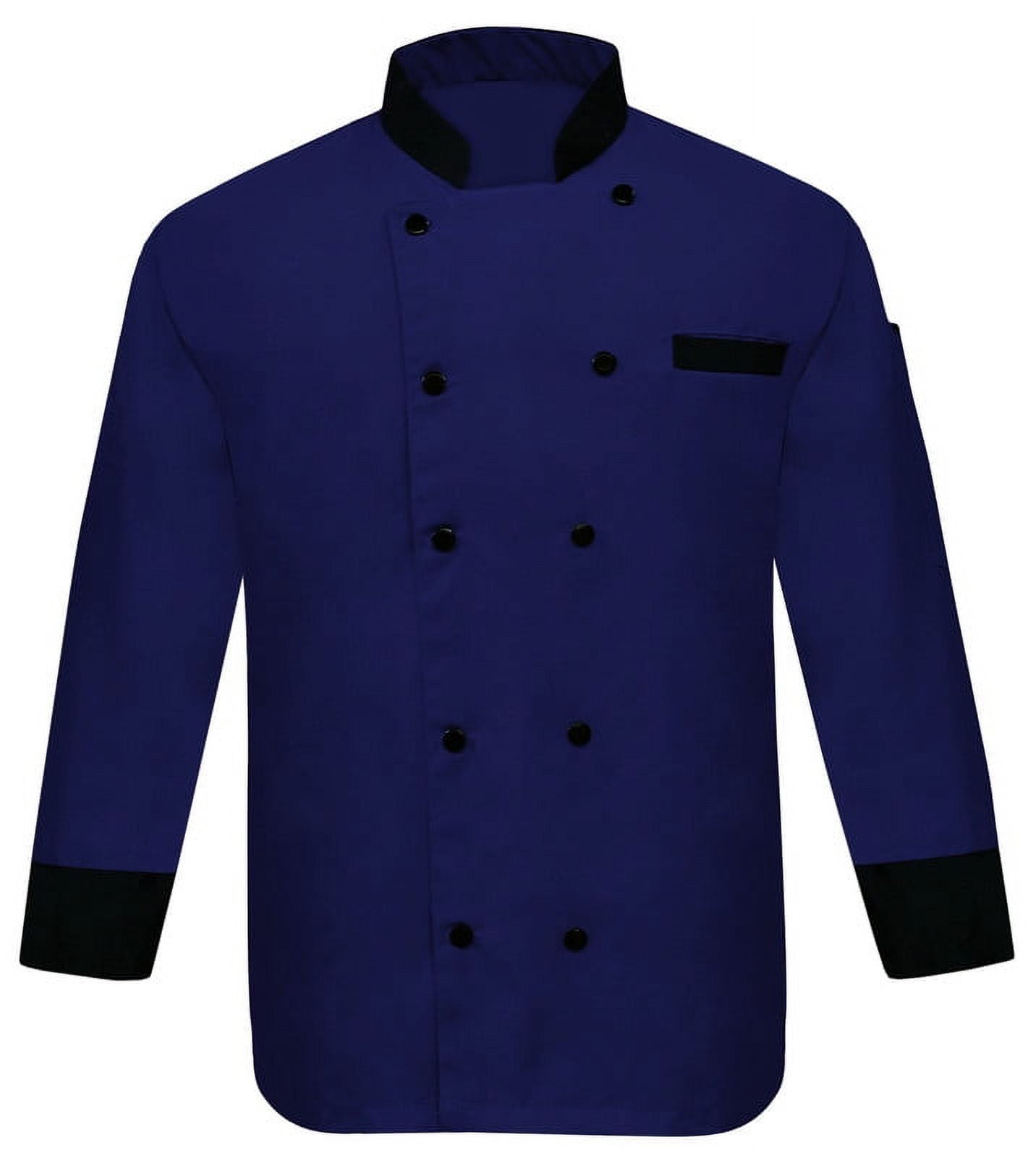 Leorenzo Creation CF-97 Men Black Chef Jacket/ Chef Coat Blue PN ...