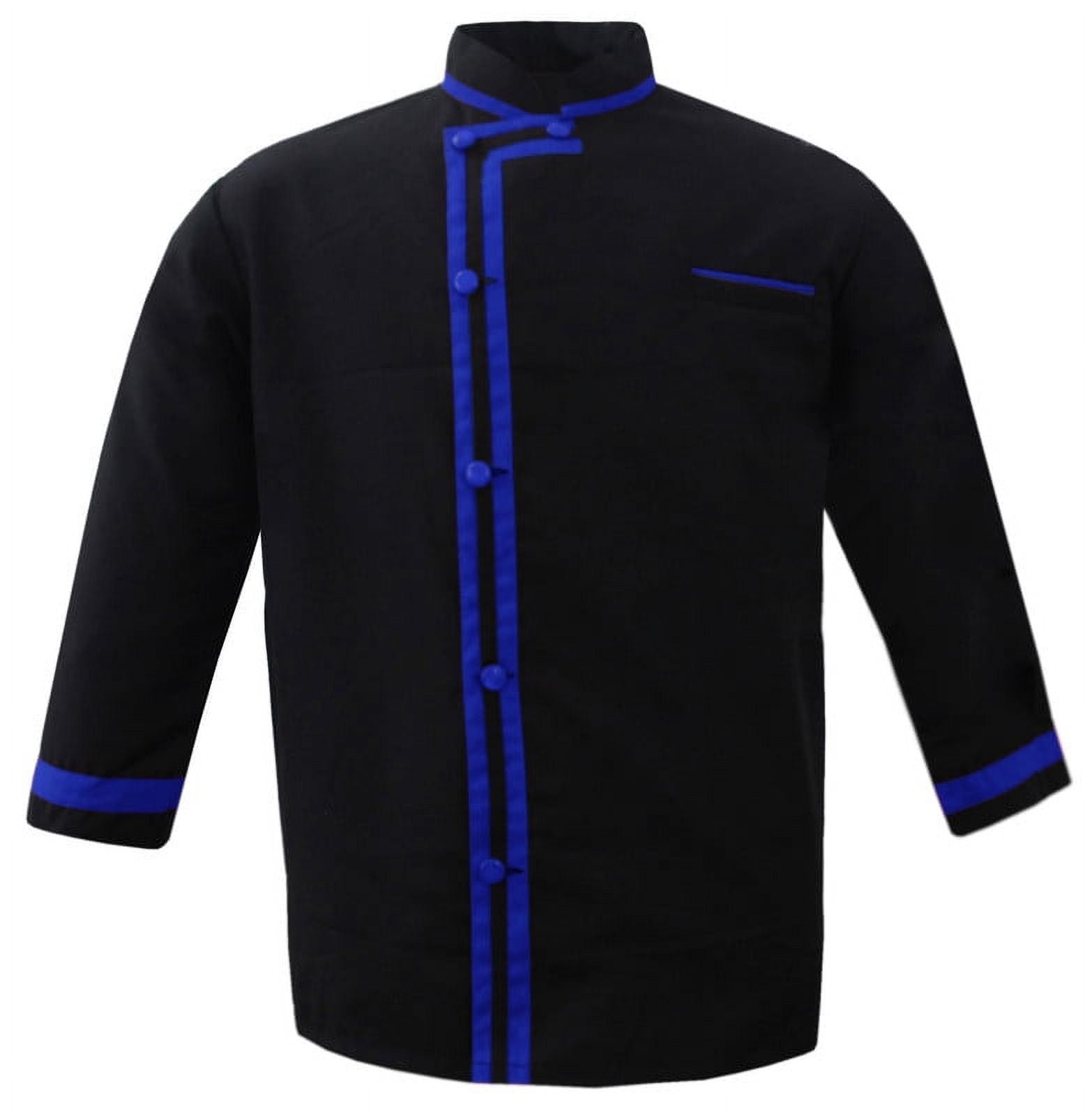 Leorenzo Creation DH-02 Men Black Chef Jacket/ Chef Coat Blue PN ...