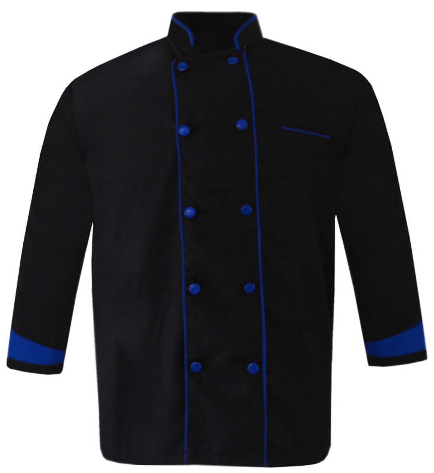 Leorenzo Creation DP-08 Men Black Chef Jacket/ Chef Coat Blue PN ...