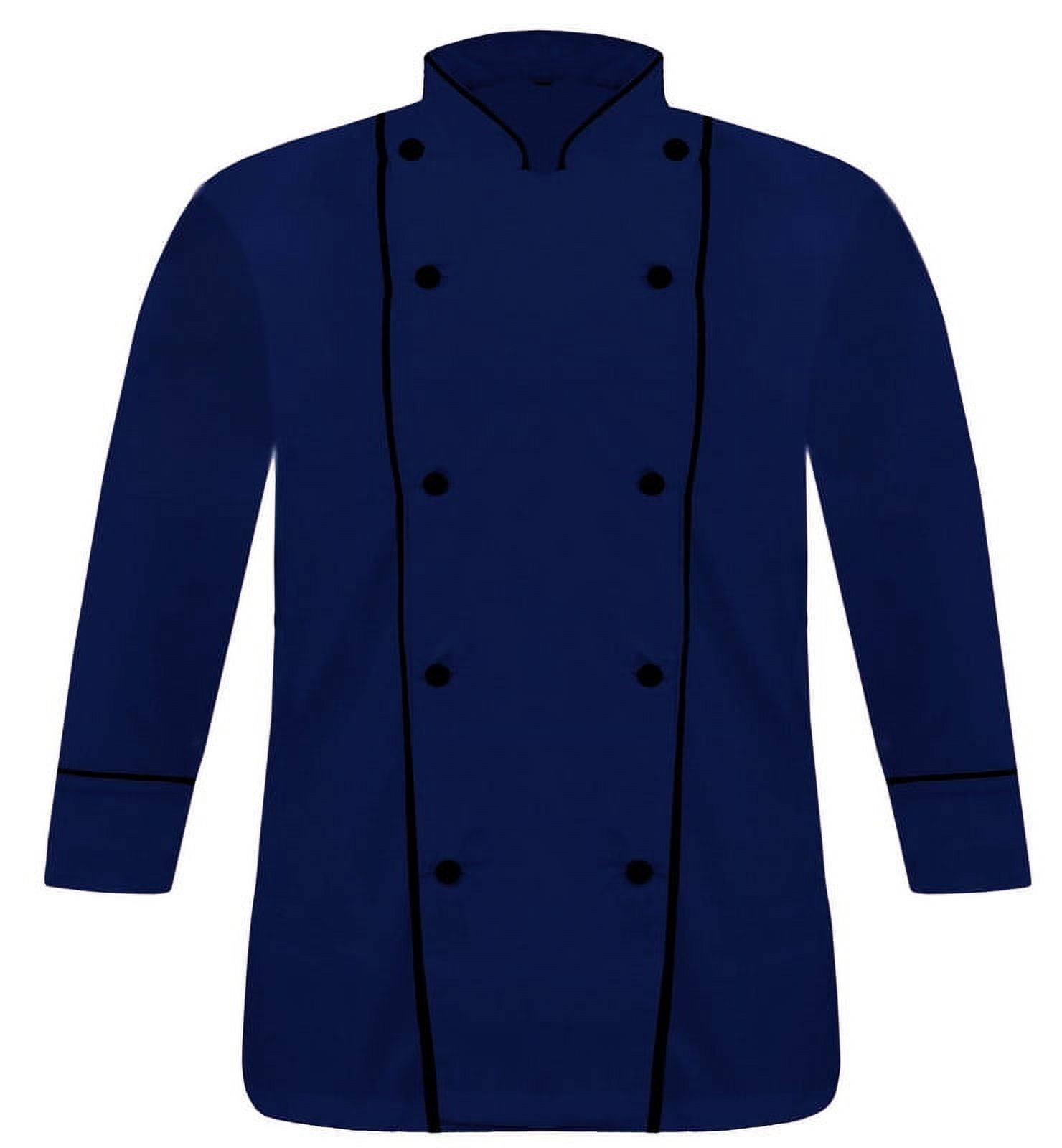 Leorenzo Creation PP-77 Men Black Chef Jacket/ Chef Coat Blue PN ...