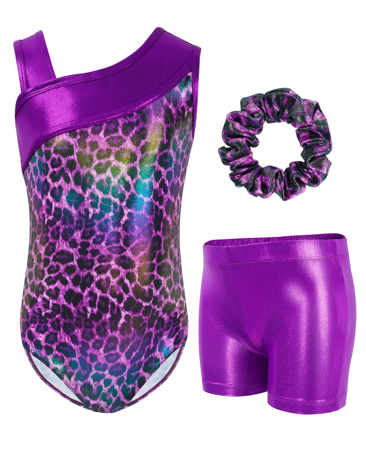 Leotards for Girls Gymnastics with Y-neck,Sparkly Dance Unitards with ...