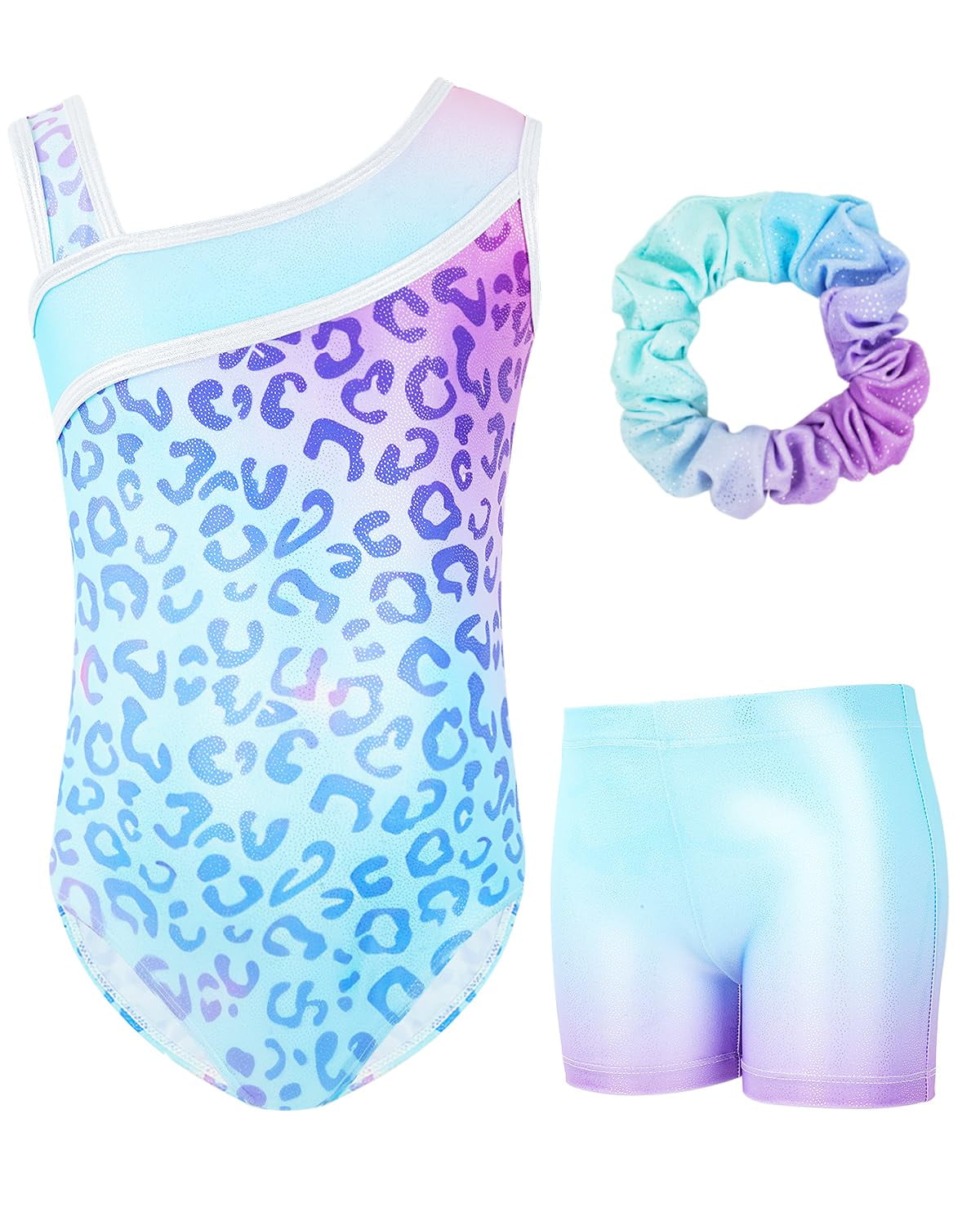Leotards for Girls Gymnastics with Y-neck,Sparkly Dance Unitards with ...