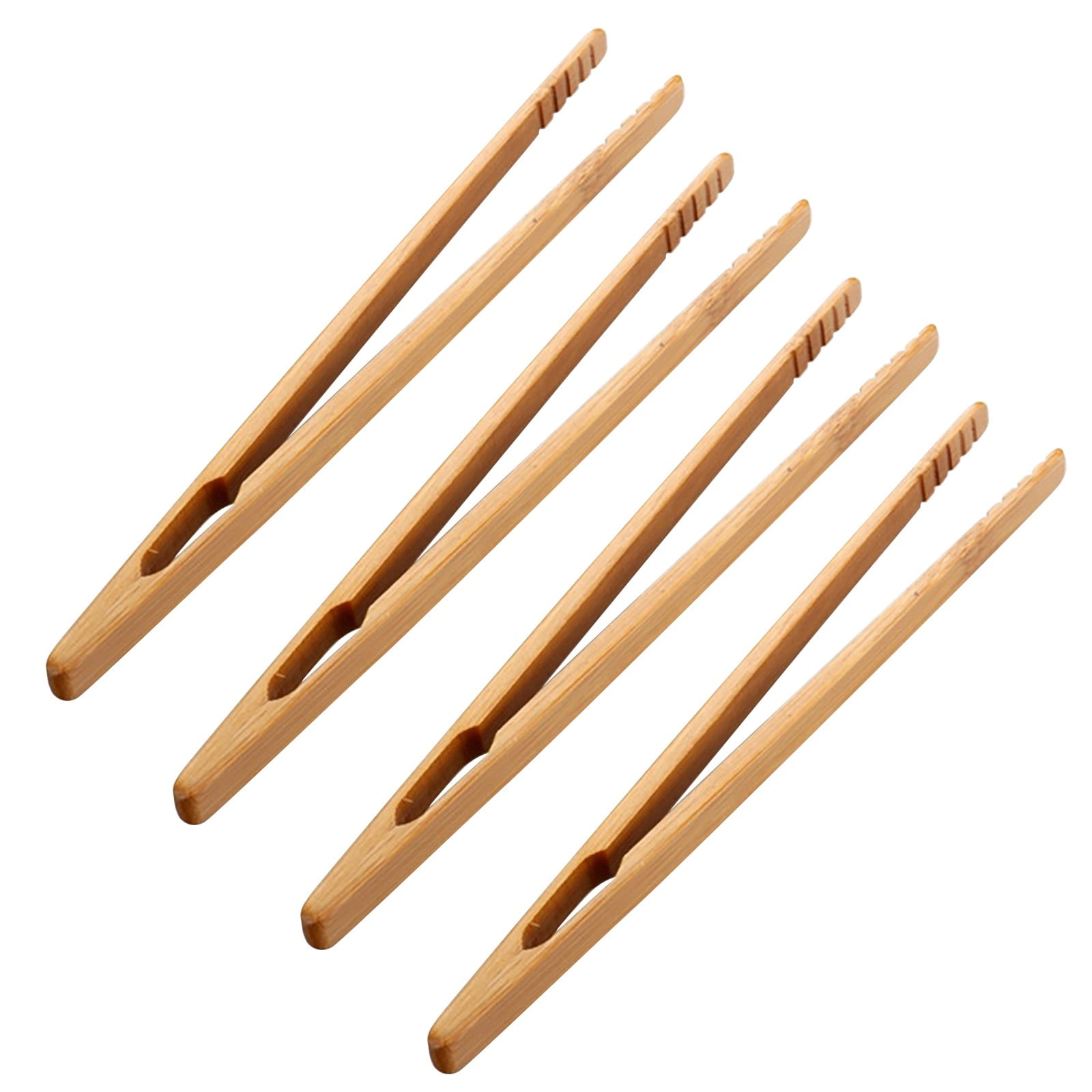 Leott 4Pc Bamboo Tea Clip, Kitchen Clip, Pack Toaster Tongs 7” Reusable ...