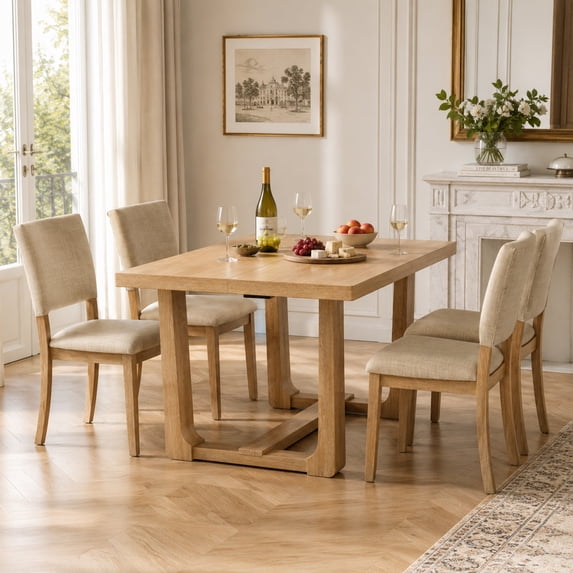 Leovanni 48inch Rectangle Dining Table, Modern Kitchen Table for Dining ...