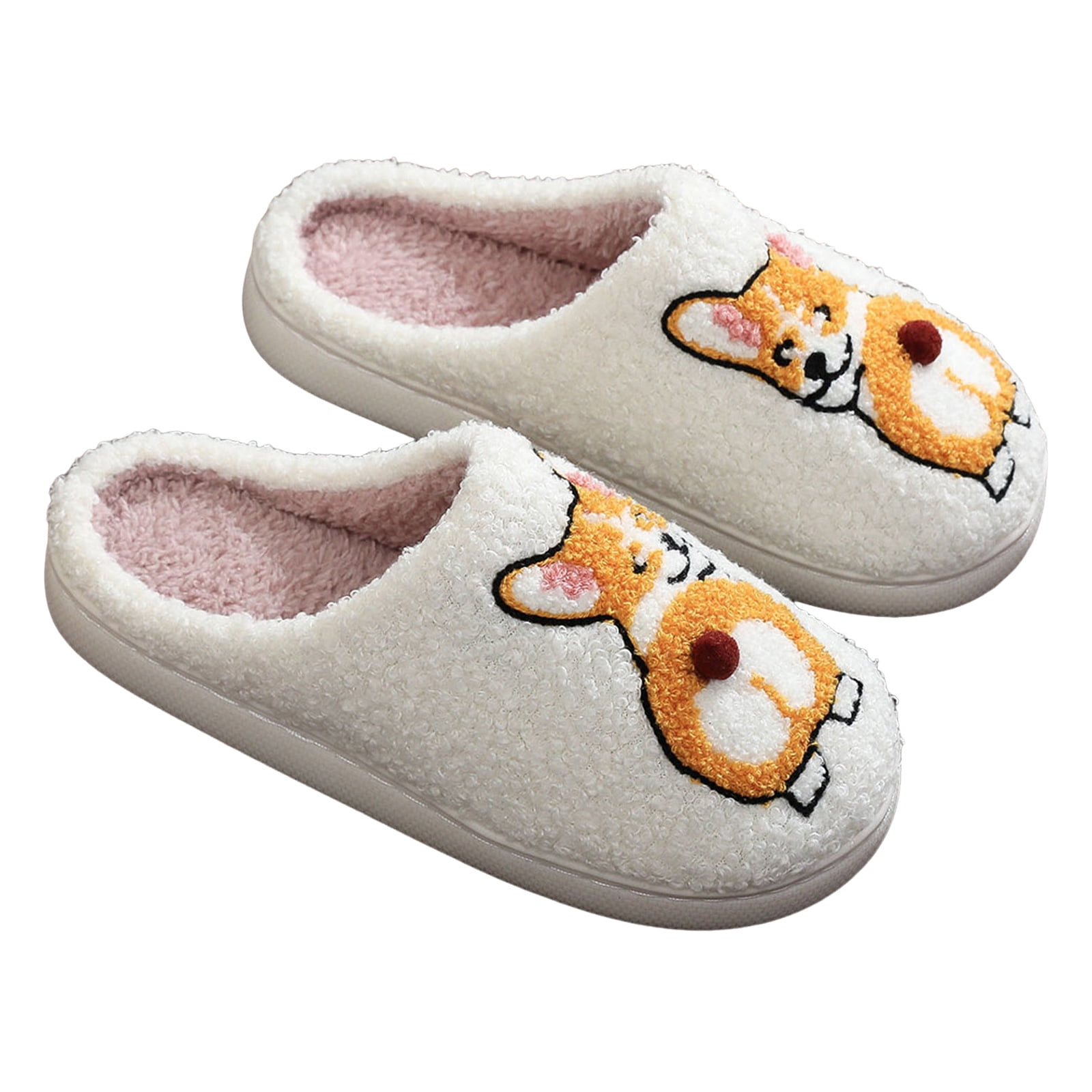 Leozcaa Cute Animal Slippers for Women Indoor Outdoor Memory Foam House ...