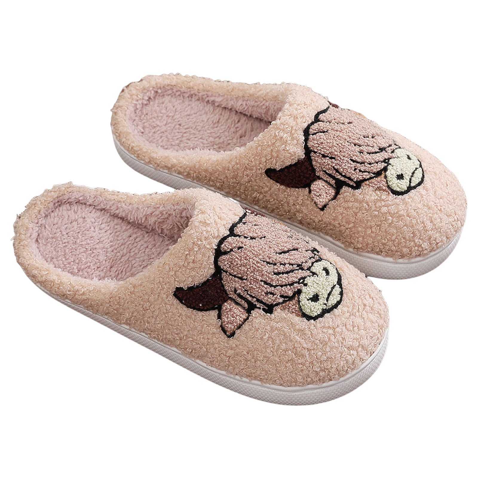 Leozcaa Cute Animal Slippers for Women Indoor Outdoor Memory Foam House ...