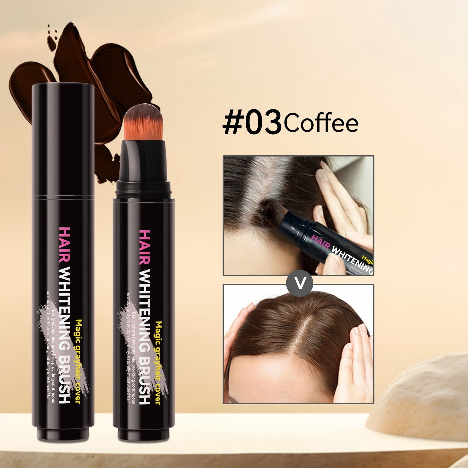 Leozcaa Hair Color Pencil for Roots Temporary Hair Color Disposable ...