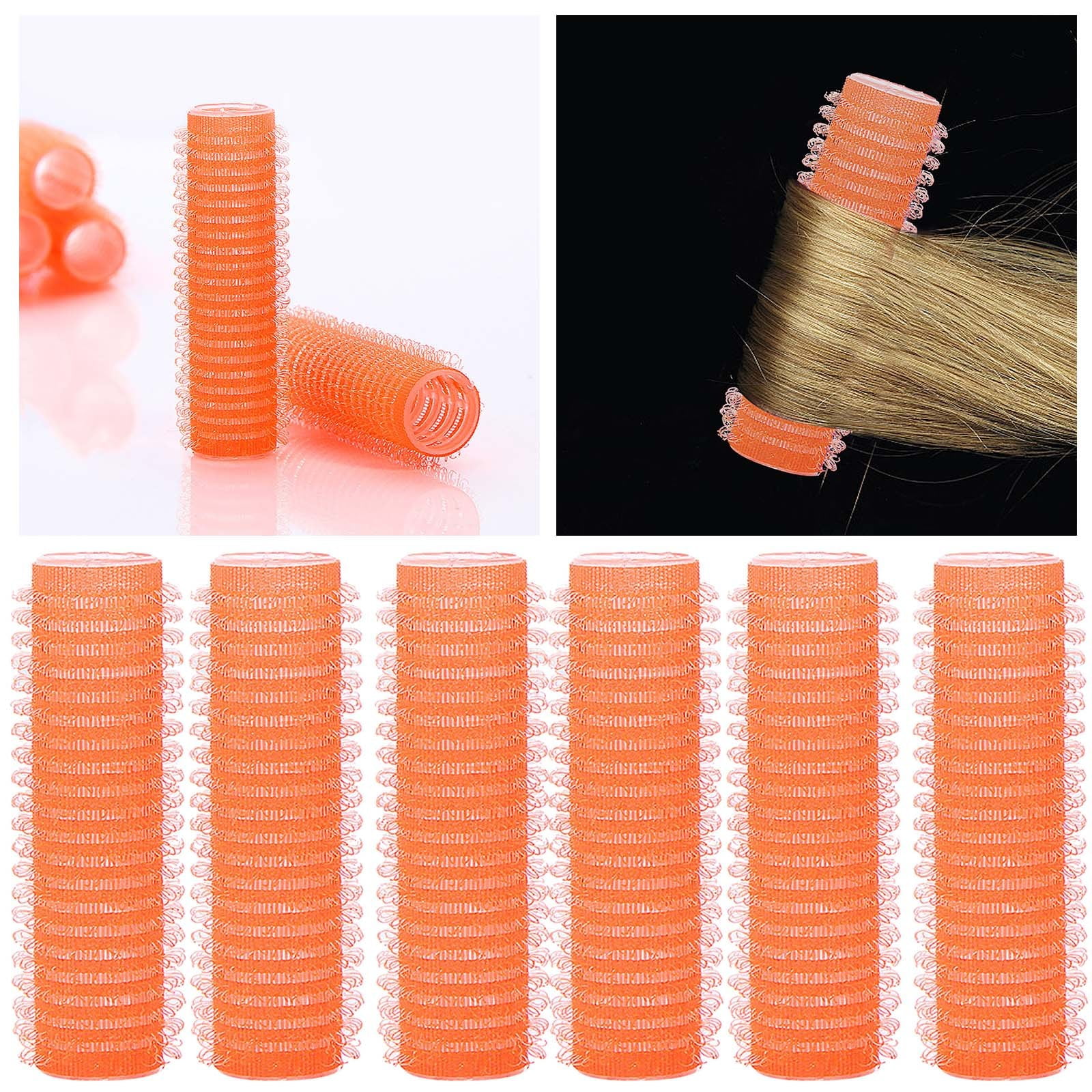 Leozcaa Hair Rollers Heatless Hair Curler Set 13Pcs with Clips Women ...