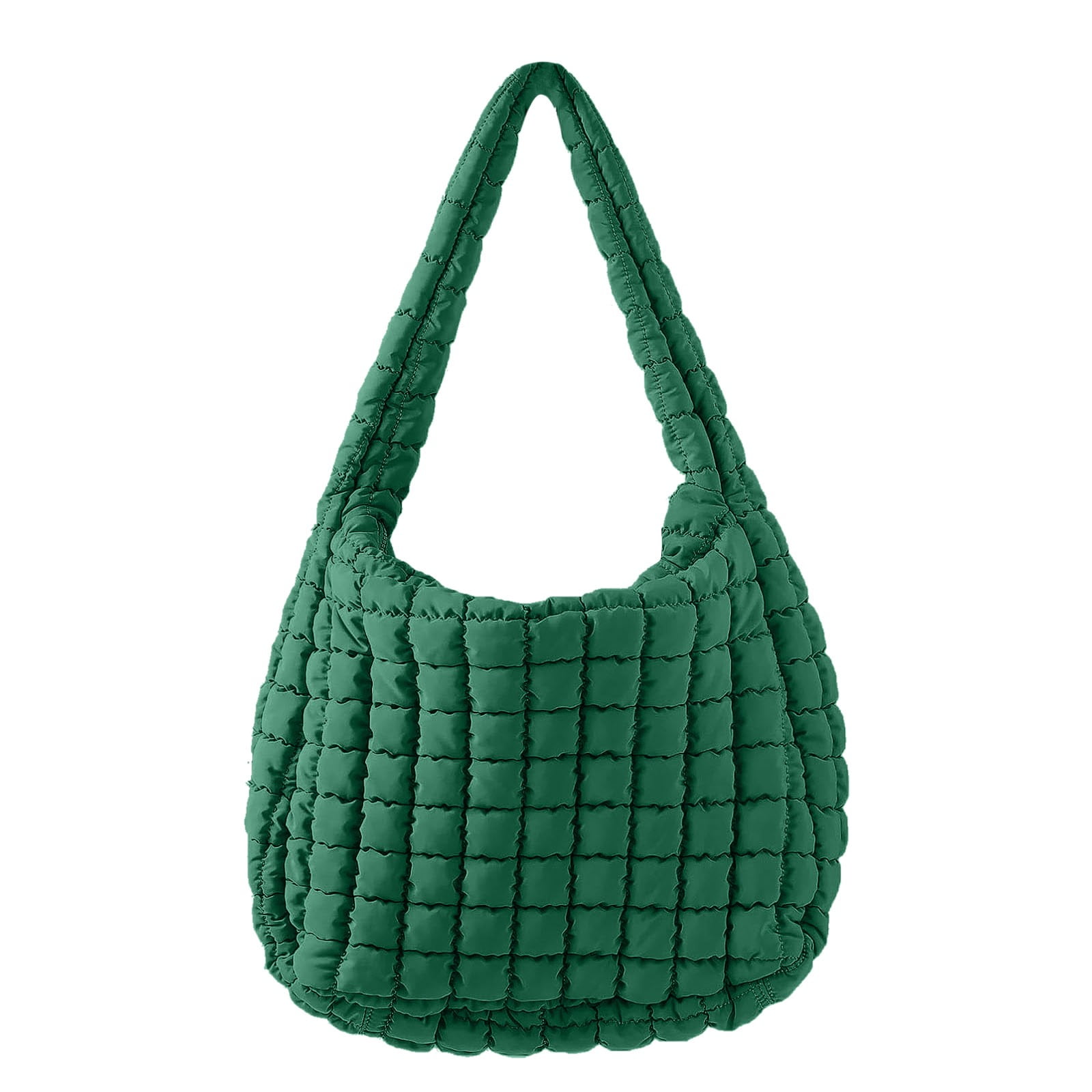 Leozcaa Puffer Quilted Shoulder Bag for Women Bubble Tote Bag ...