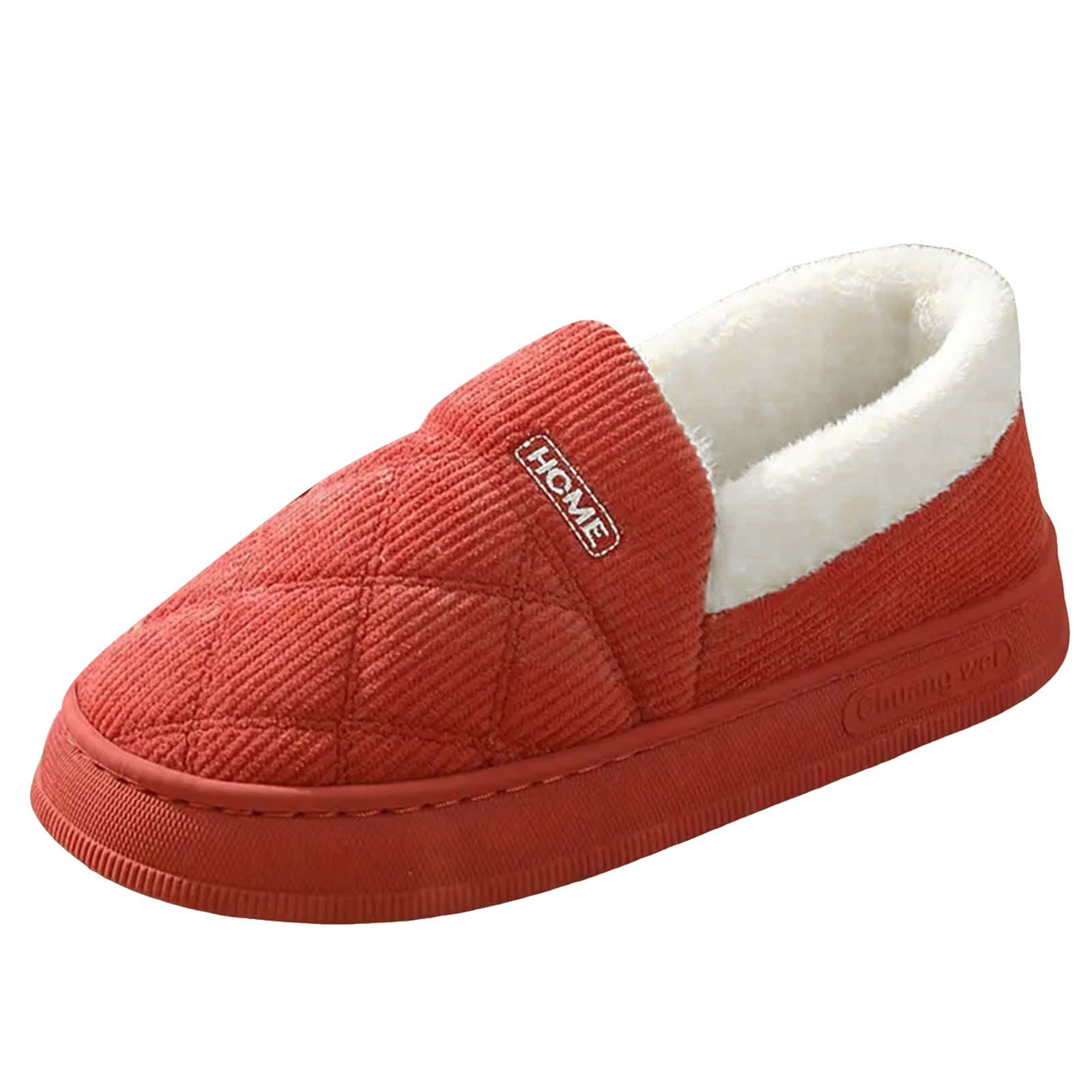 Fuzzy Slippers Womens Indoor Outdoor Memory Foam Warm House Shoes Slip ...