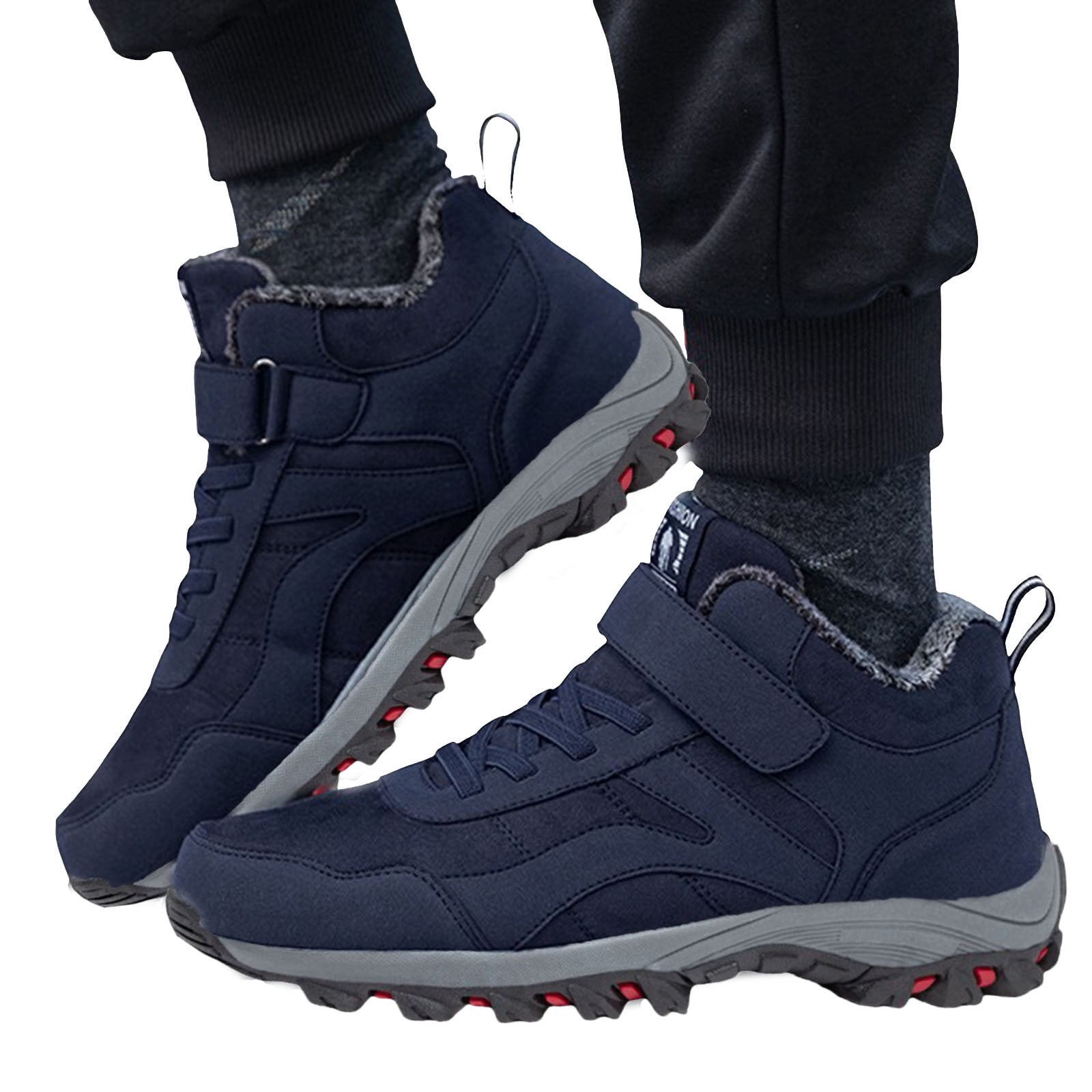 Leozcaa Work Hiking Boots for Women Mens Waterproof Outdoor Ankle Boots ...