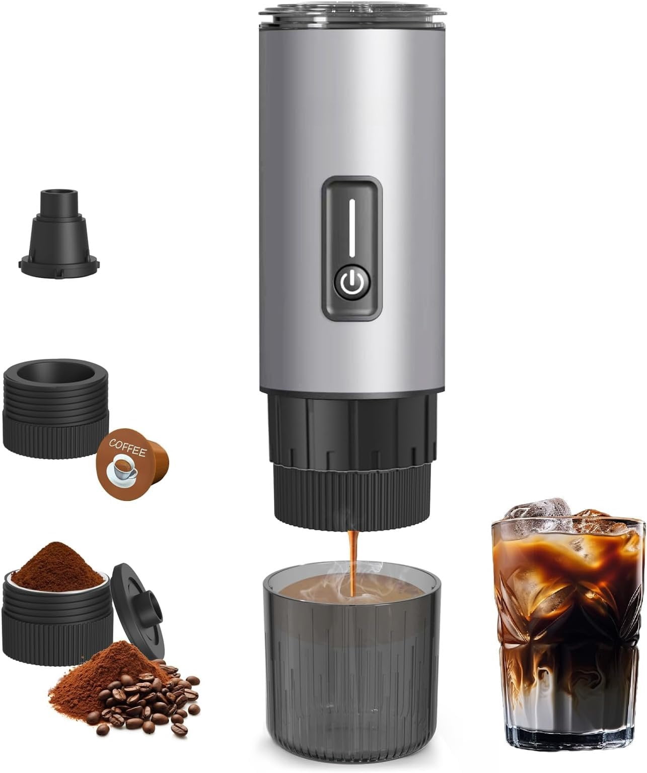 Leozora Portable Espresso Maker, 20Bar Professional , Stainless Steel ...
