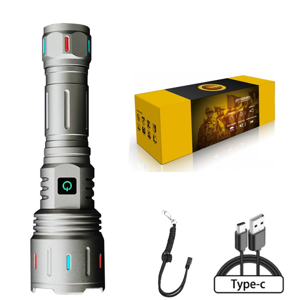 Lep Flashlight With Fluorescent Strong Lighting 5800 Lumens Usb-C ...