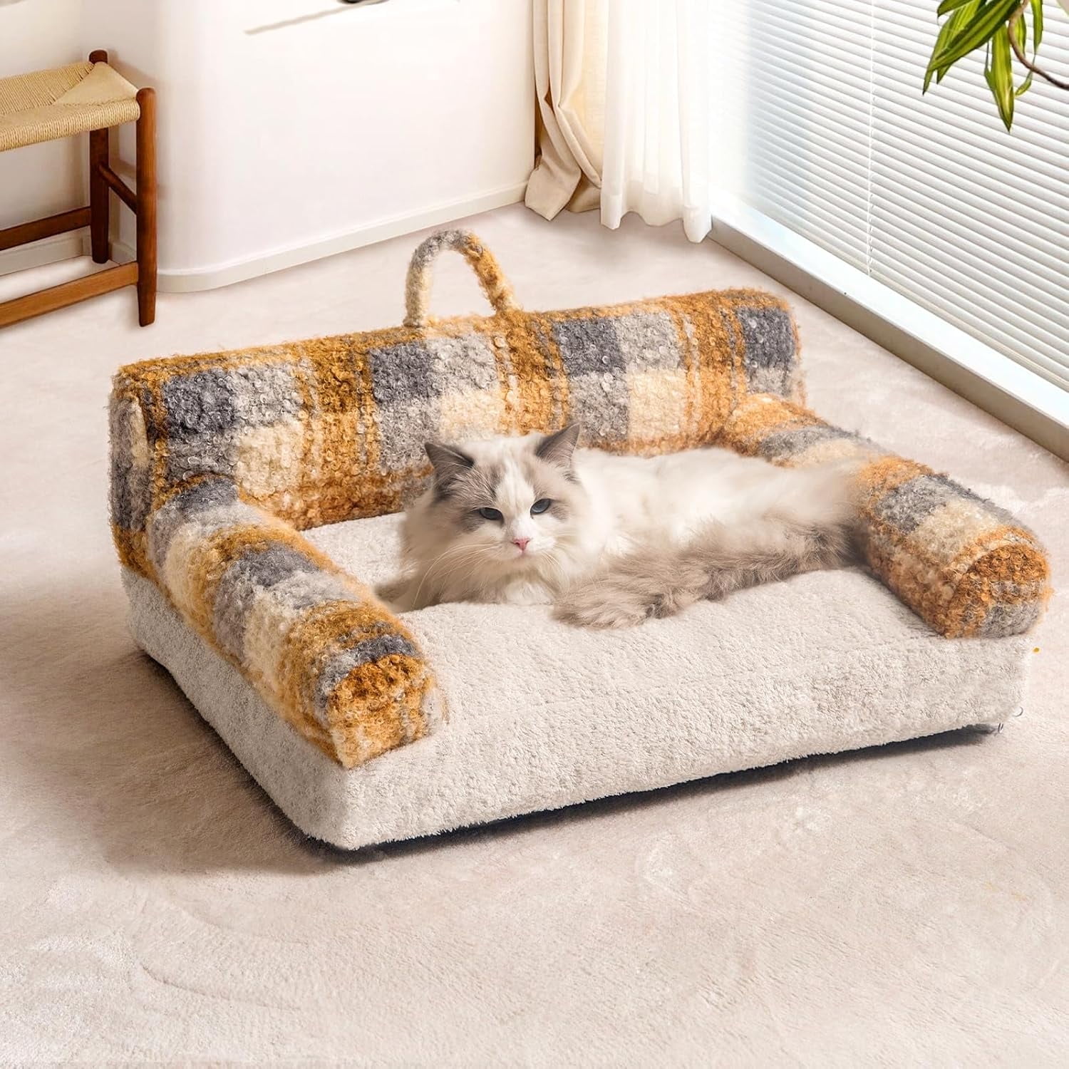 Lepark Cat Couch for Indoor Cats, Cozy Dog Sofa with Removable and ...