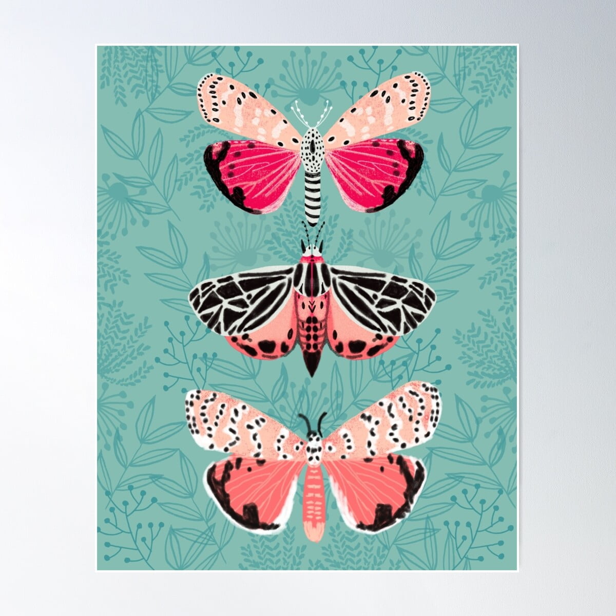 Lepidoptery No. 6 by Andrea Lauren Poster, 24x36 UNFRAMED - Walmart.com