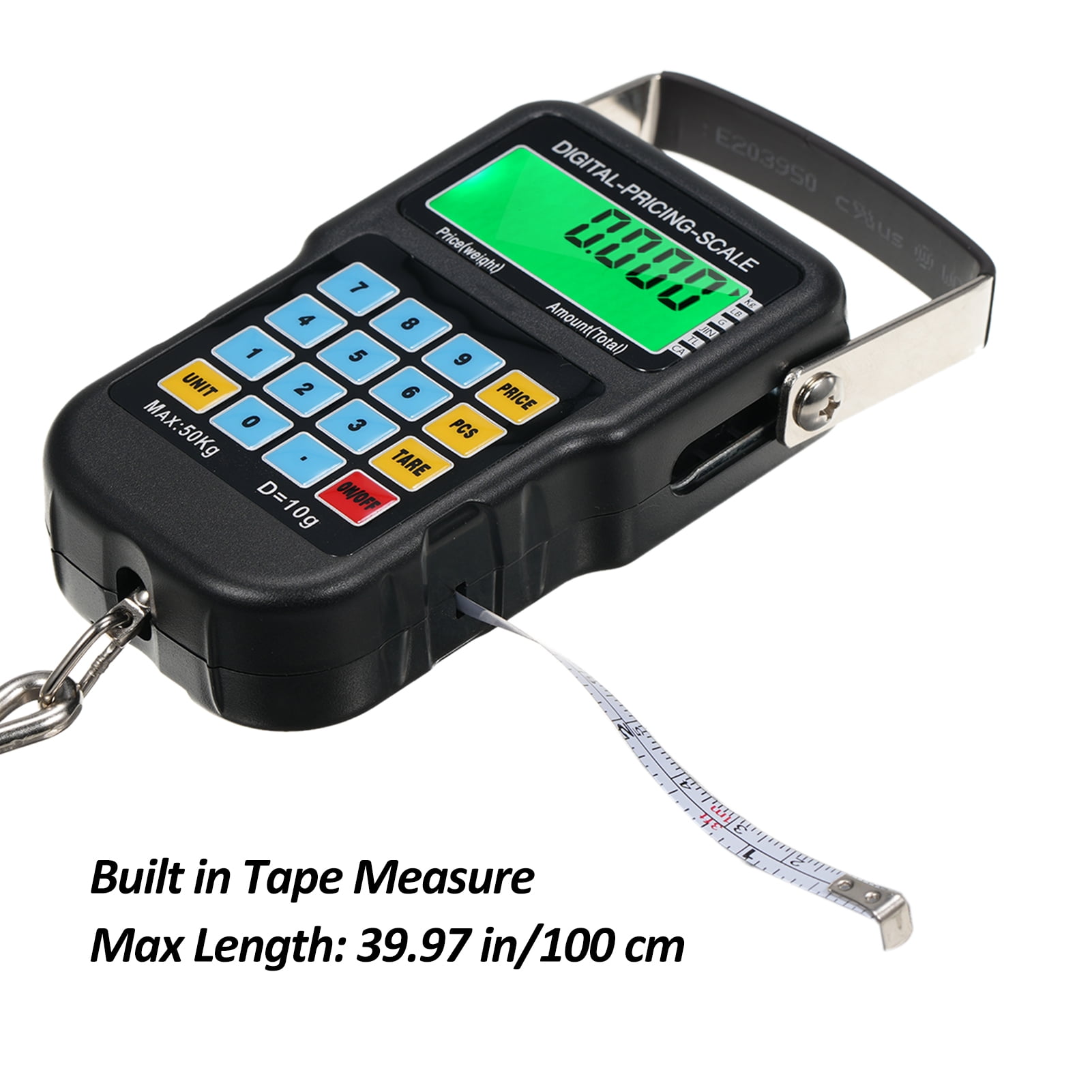 Lepmerk 110lb/50kg Fish Scales Backlit LCD Portable Electronic Hook ...