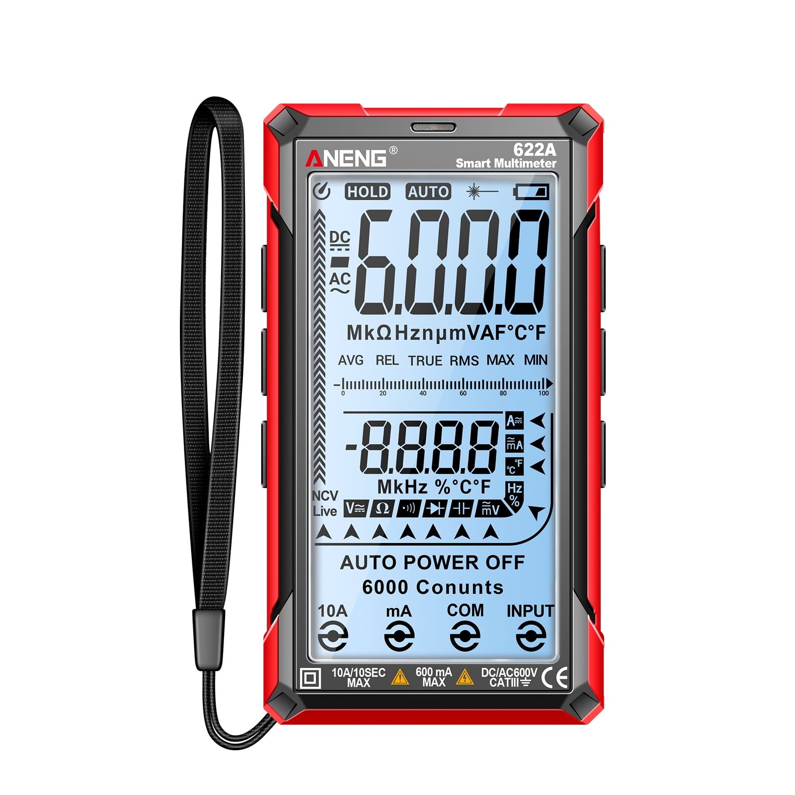 Lepmerk ANENG Digital Multimeter Tester, Auto-Ranging 6000 Counts ... Lepmerk ANENG Digital Multimeter Tester, Auto-Ranging 6000 Counts ...