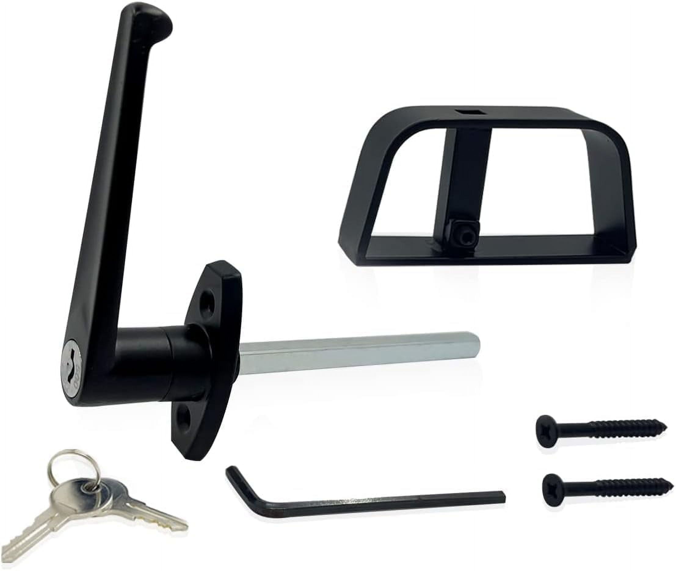 Lepoint L-Handle Lock Shed Door Latch Lock Kit with 2 Keys and 2 Screws ...