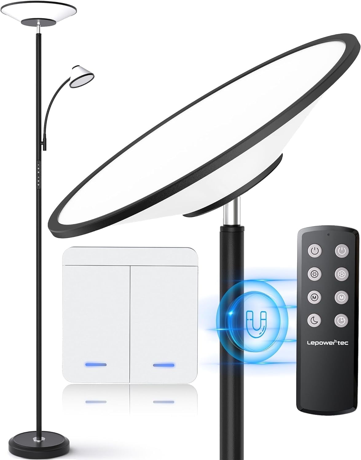 Lepower-Tec 60 Lighting Effects Floor Lamp for Living Room, Torchiere ...