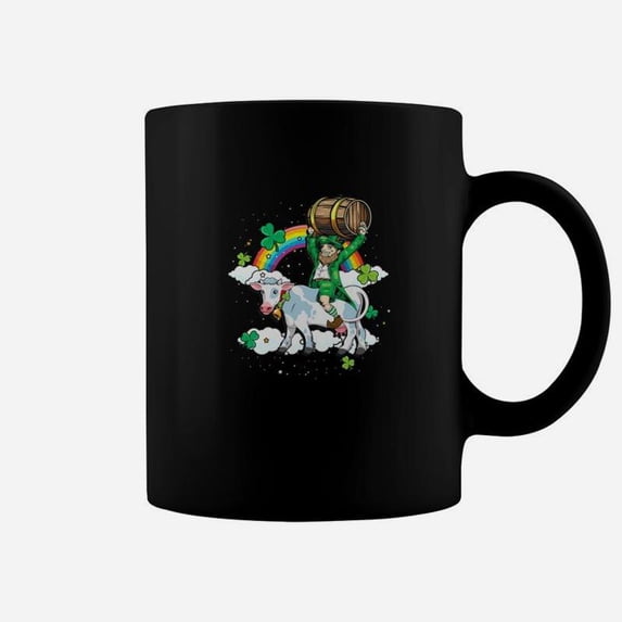 Leprechaun Riding Cow St Patricks Day Gif Coffee Mug - Walmart.com