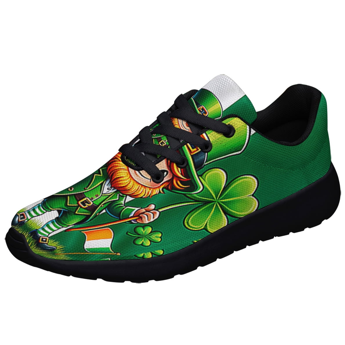 Leprechaun St Patrick's Day Luck Of The Irish Shoes Sneakers Black Size ...