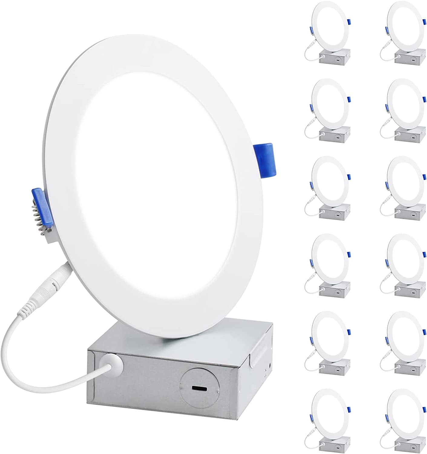 Lepro 12 Pack 4in Ultra-Thin LED Recessed Light, 750LM, 5000K Daylight ...