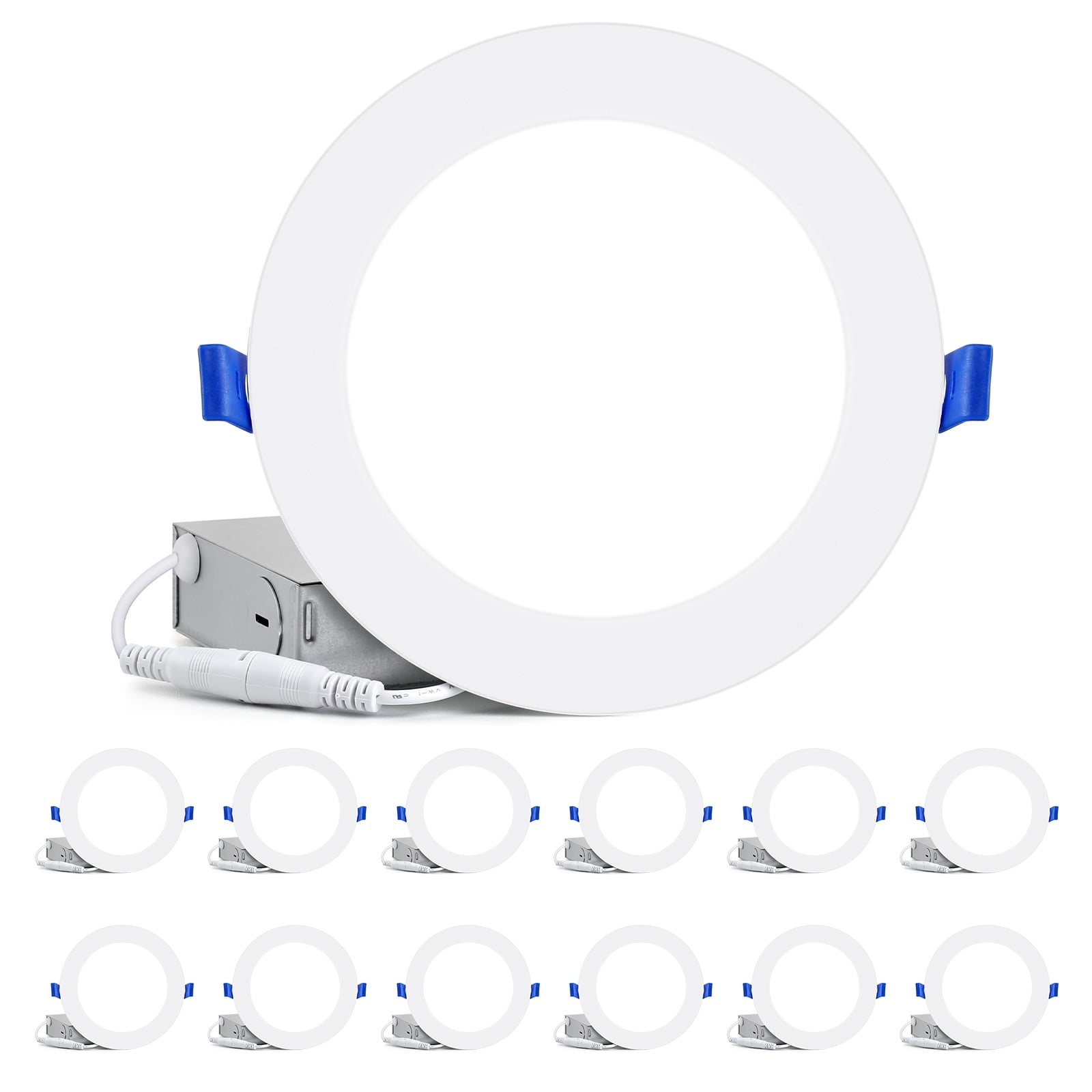 Lepro 12 Pack 6 Inch Canless LED Recessed Light,Dimmable Retrofit Ultra ...