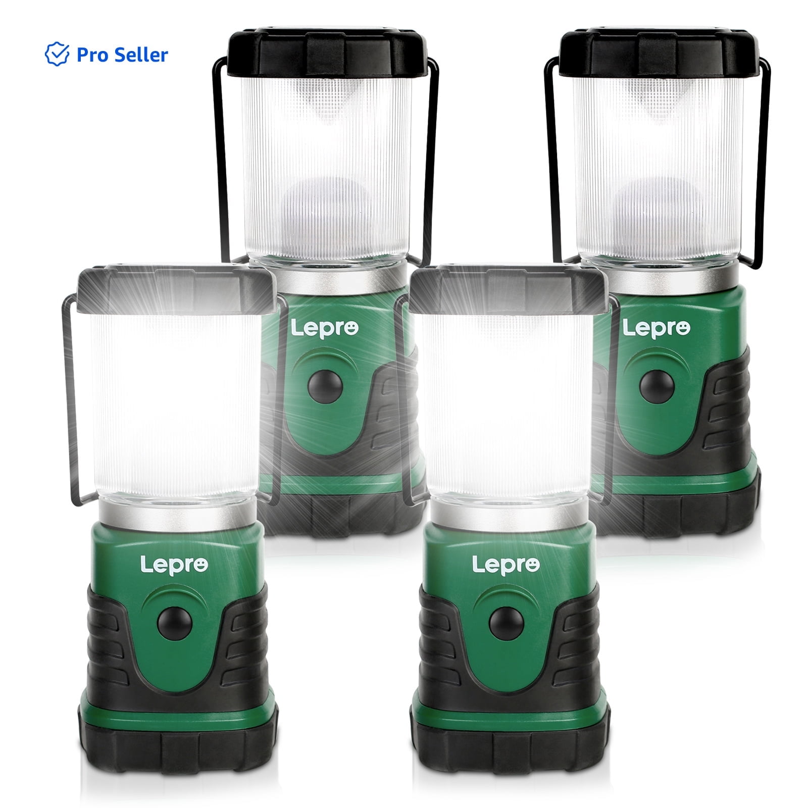 Lepro Mini 4-Pack Camping Lanterns LED Battery Powered Collapsible ...