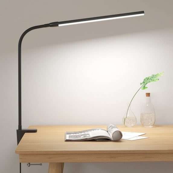 Lepro LED Clip-on Desk Lamp, Dimmable USB Reading Light, 3 Color Modes ...