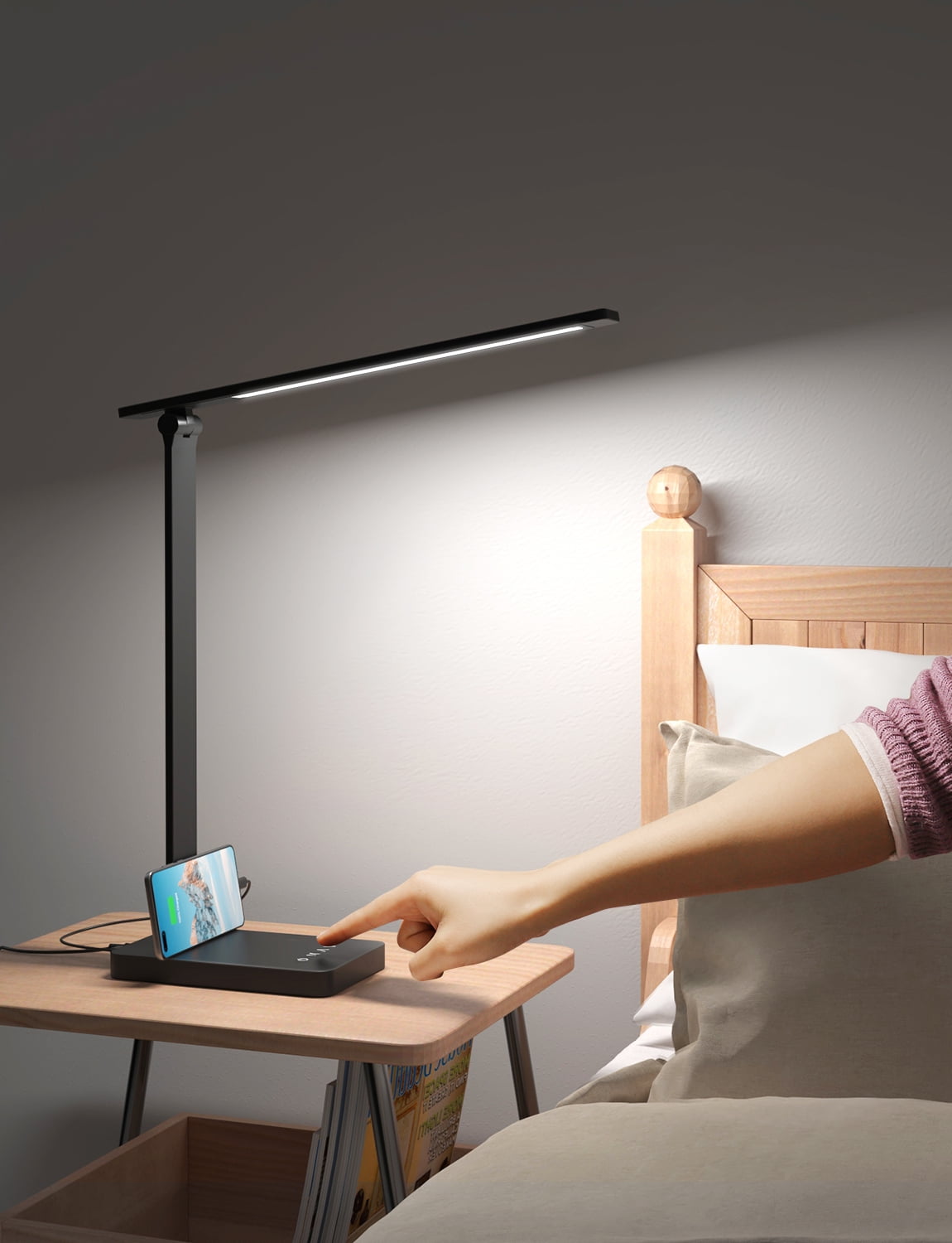 Lepro LED Dimmable Desk Lamp, 96 LEDs, 15W, 550 Lumens, Eye-Care Soft ...