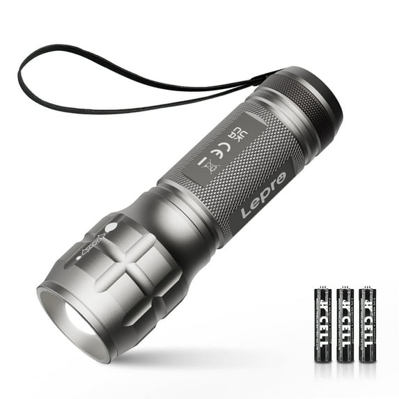 Lepro Silver LED Flash Light LE1000 High Lumens, Mini Multifunction ...