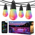 Lepro ZB1 AI Smart Outdoor String Lights APP Control, 100(88+12) ft RGB ...
