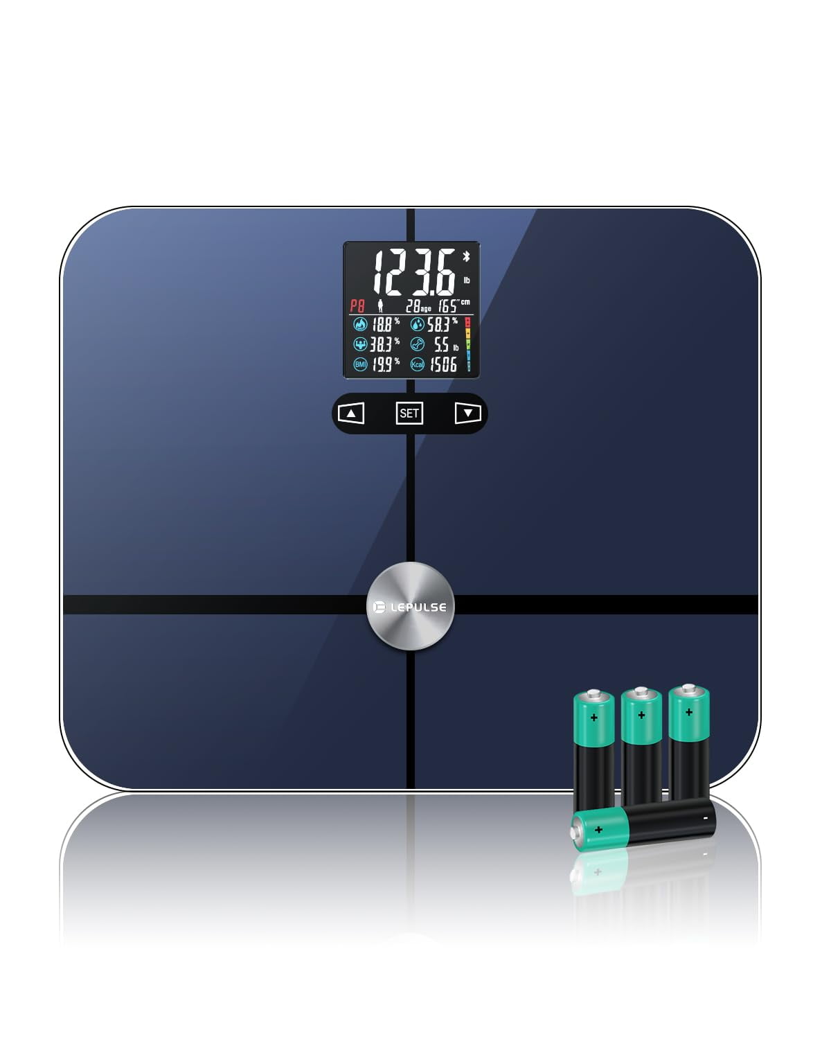Lepulse Body Fat Scale, Scale with Bmi, Body Fat, Muscle Mass, Digital ...