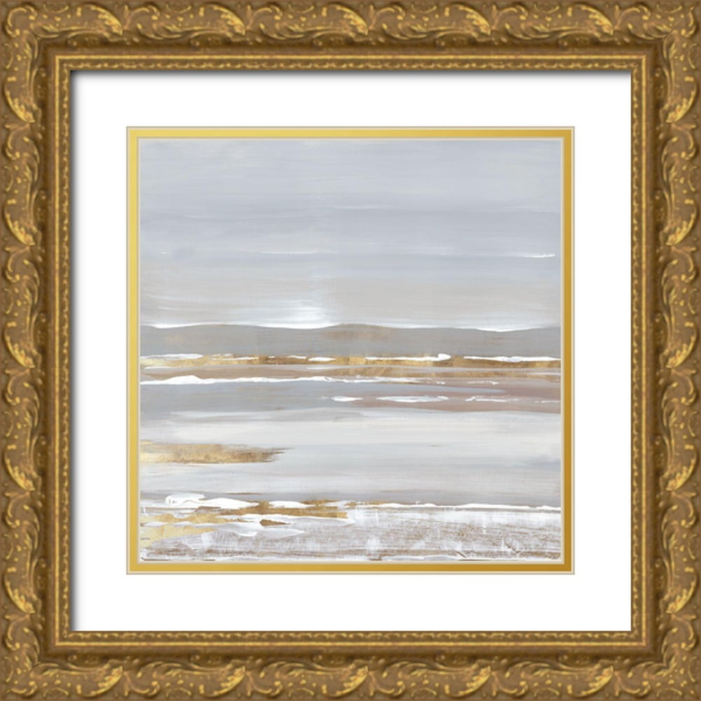 Lera 26x26 Gold Ornate Wood Framed with Double Matting Museum Art Print ...