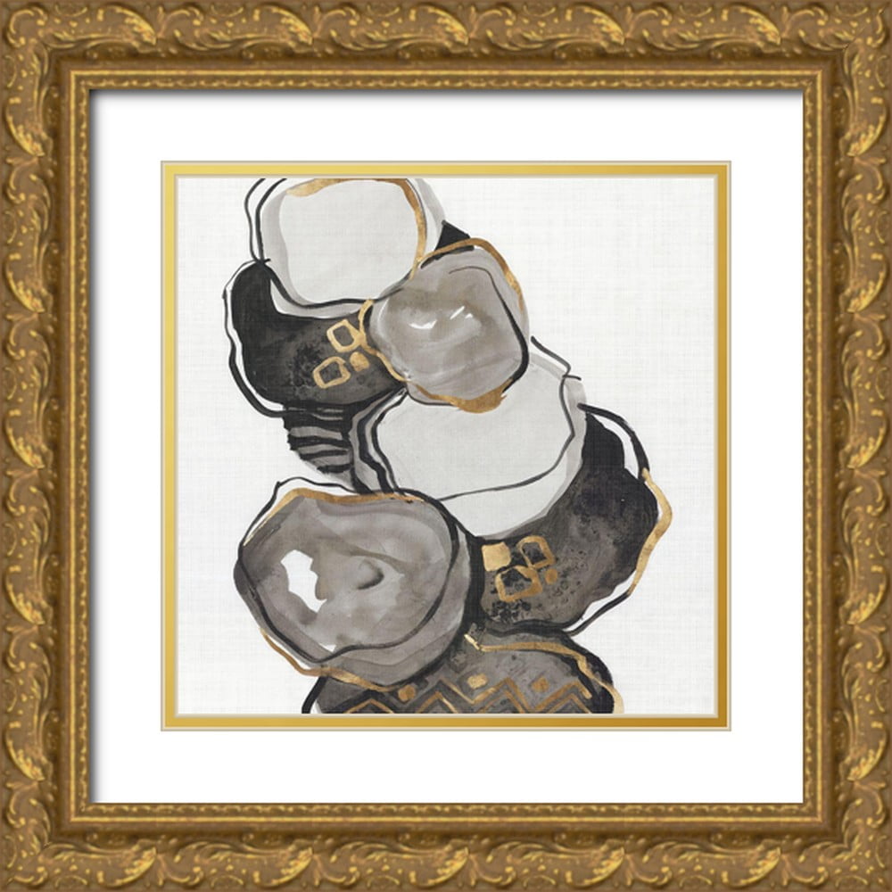 Lera 26x26 Gold Ornate Wood Framed with Double Matting Museum Art Print ...