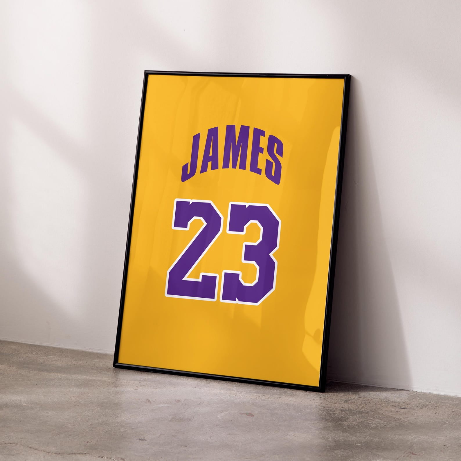 Lerbon Poster LA Basketball Jersey Number 23 Minimalist Sports Wall Art ...