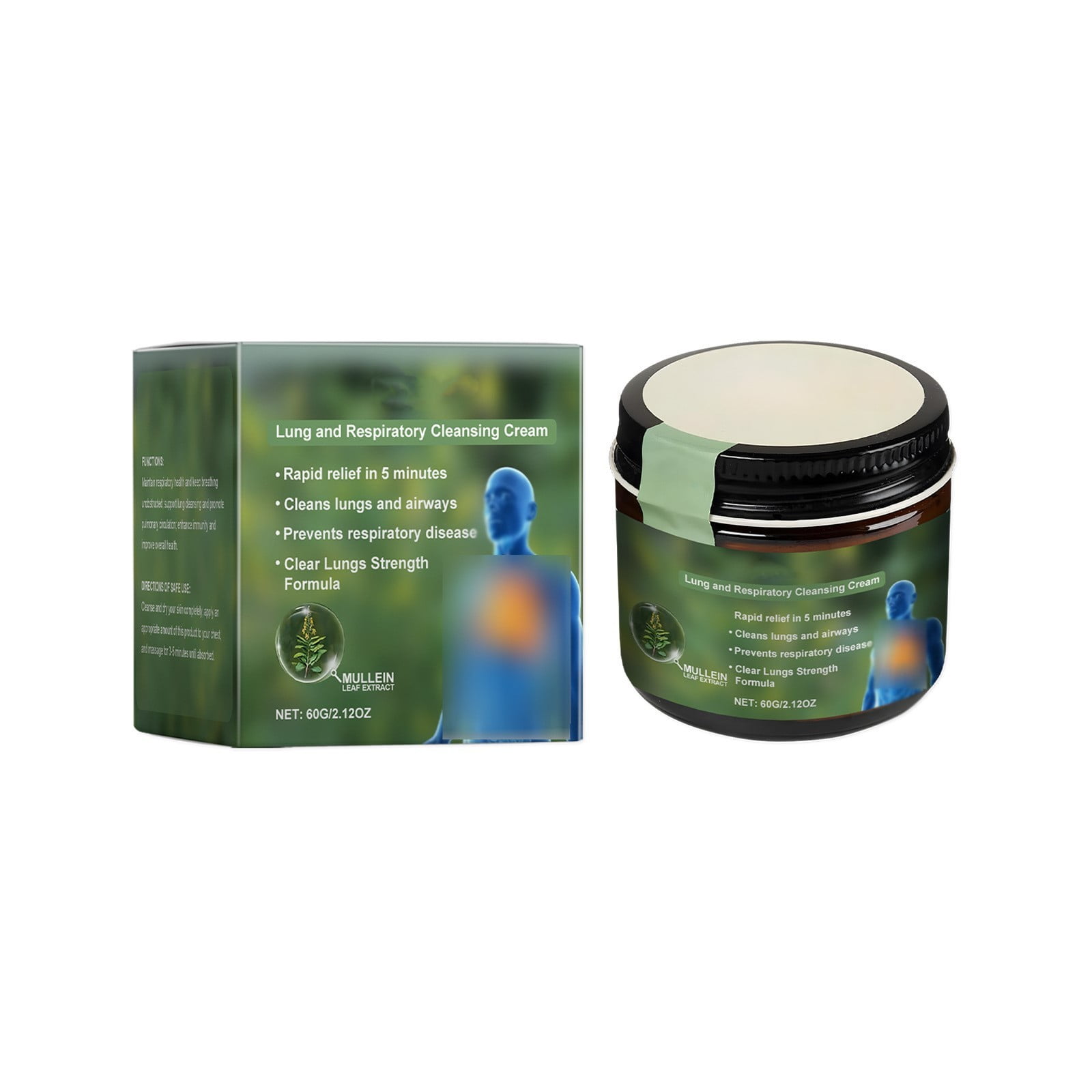 Lercea Mullein Clear Lung Repair Cream,Clear Lung Cream for Improve ...