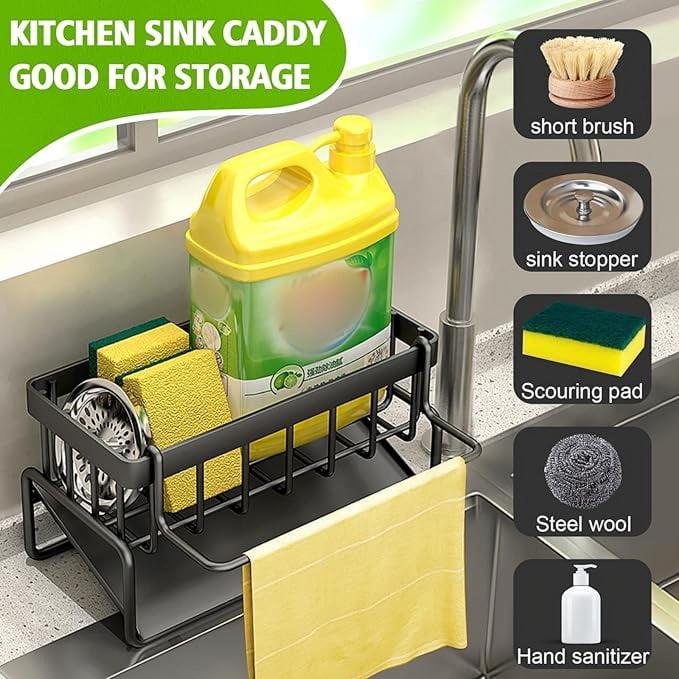 Leresom Kitchen Sink Faucet Organizer, Multifunction Kitchen Sink ...
