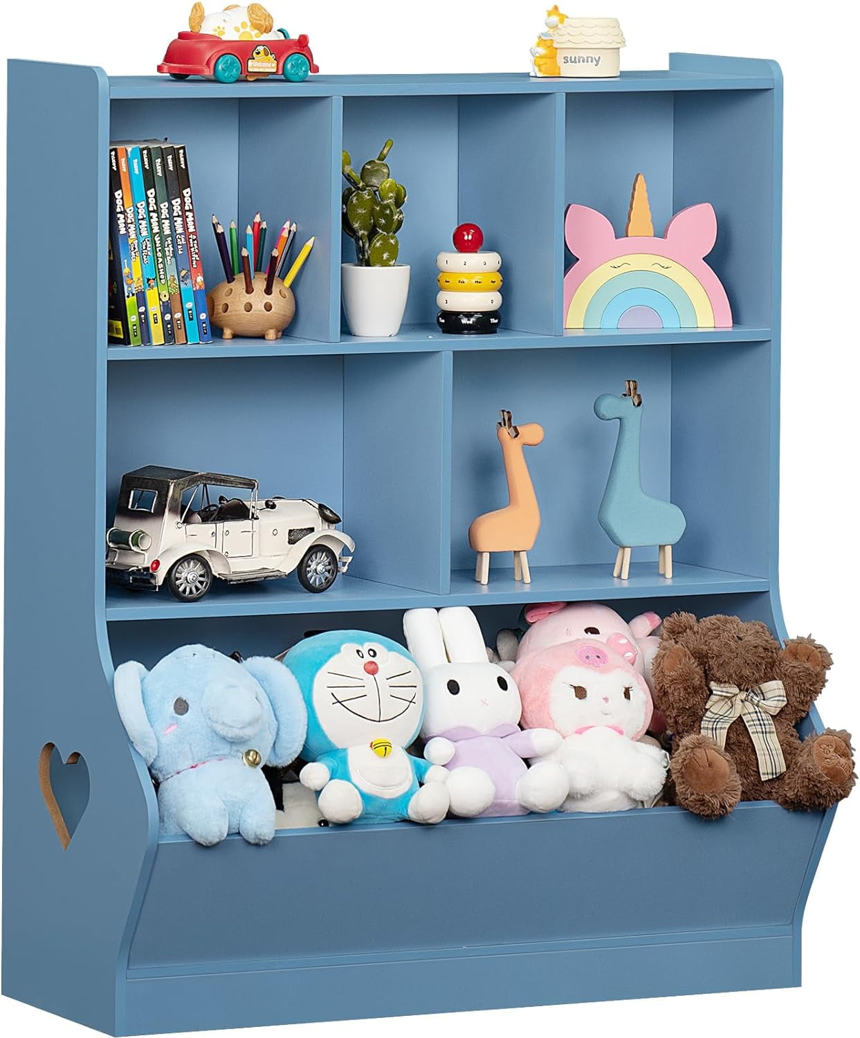 Lerliuo Kids Storage Organizer, 3 Tier Children Bookcase and Bookshelf ...
