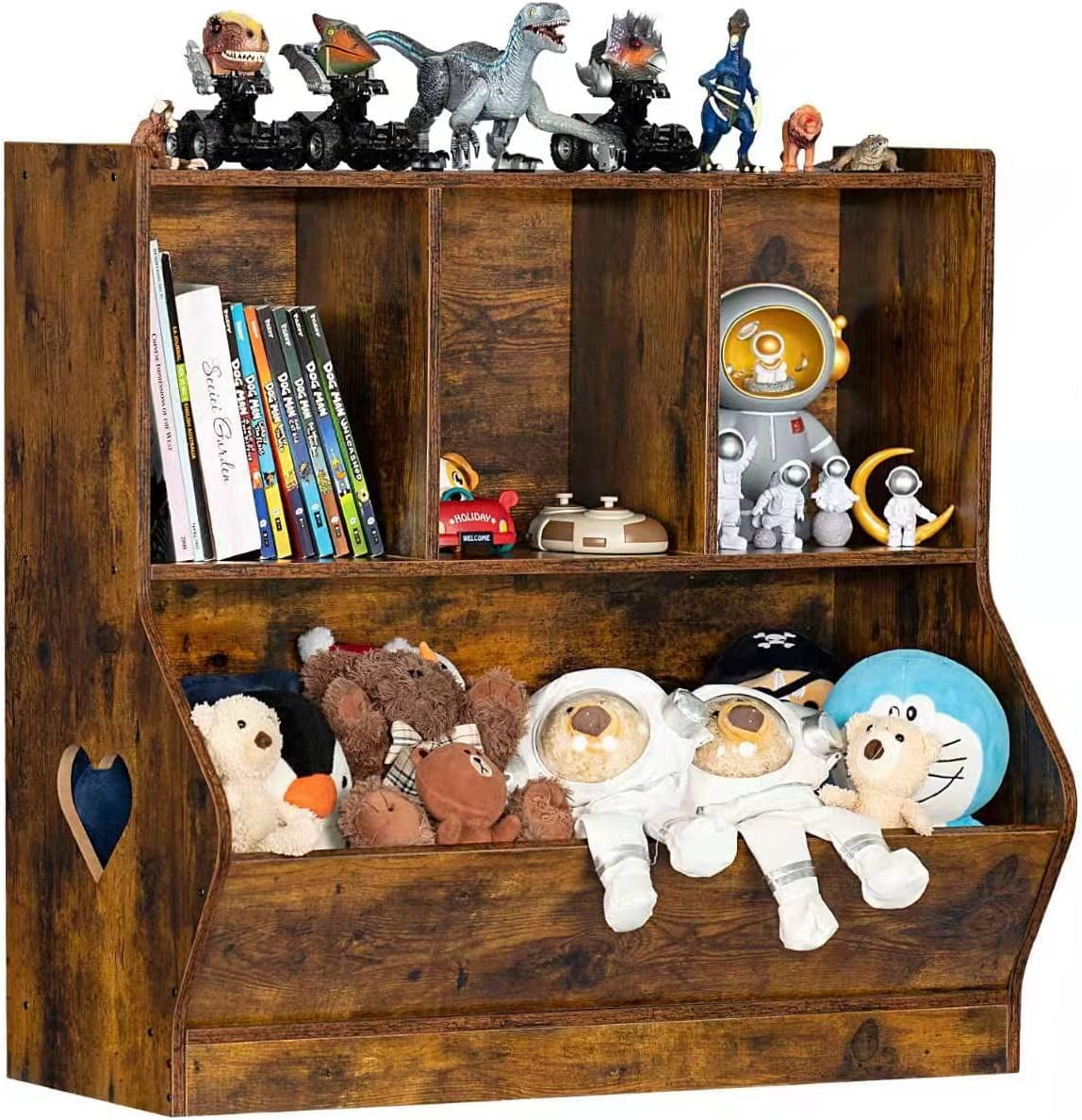 Lerliuo Kids Toy Storage Organizer, Children Small Bookcase and ...