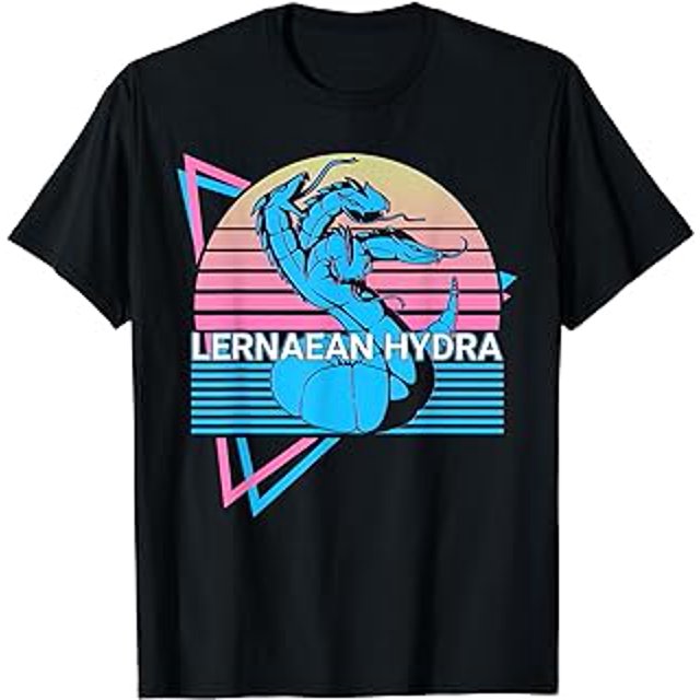 Lernaean Hydra Mythical Creature Greek Mythology Retro T-Shirt ...