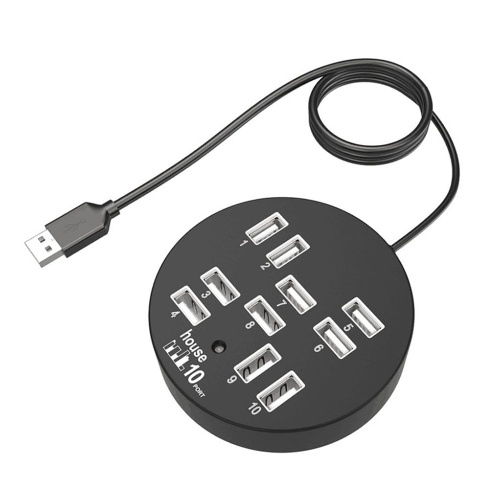 Lerpwige 10 Port USB 2.0 Hub Round Charging Adapter USB Docking Station ...