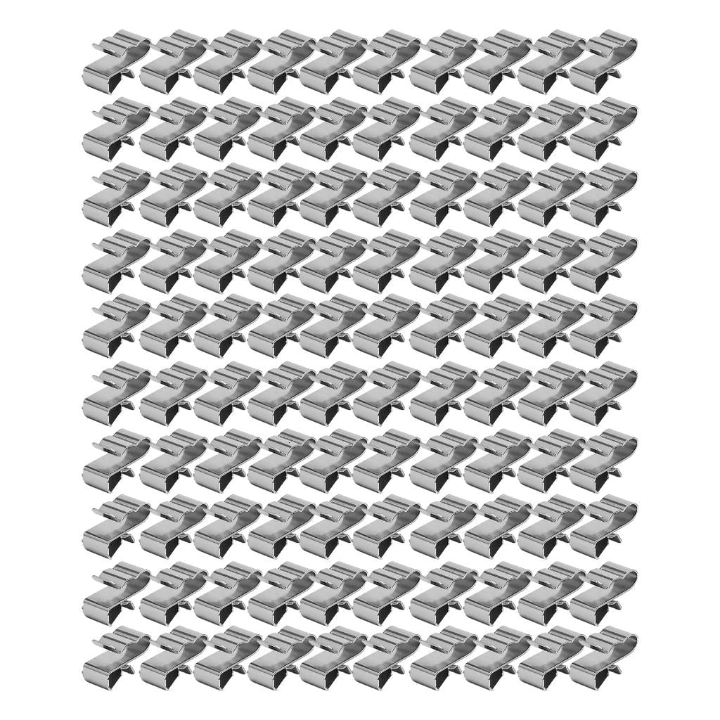 Lerpwige 100pcs Wire Management Clip Steel Cable Securing Clamp Power ...