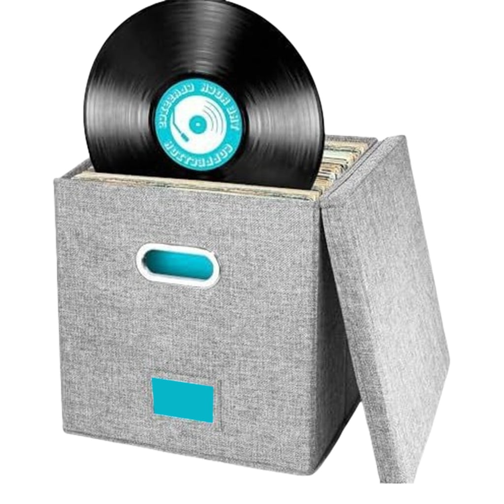 Lerpwige 12.99Inch Record Storage Box for Albums and CDs Folding ...