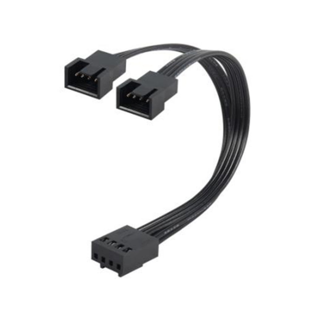 Lerpwige 12V/4Pin PWM Fan Splitter Adapter Cable 1 to 2 Computer CPU ...