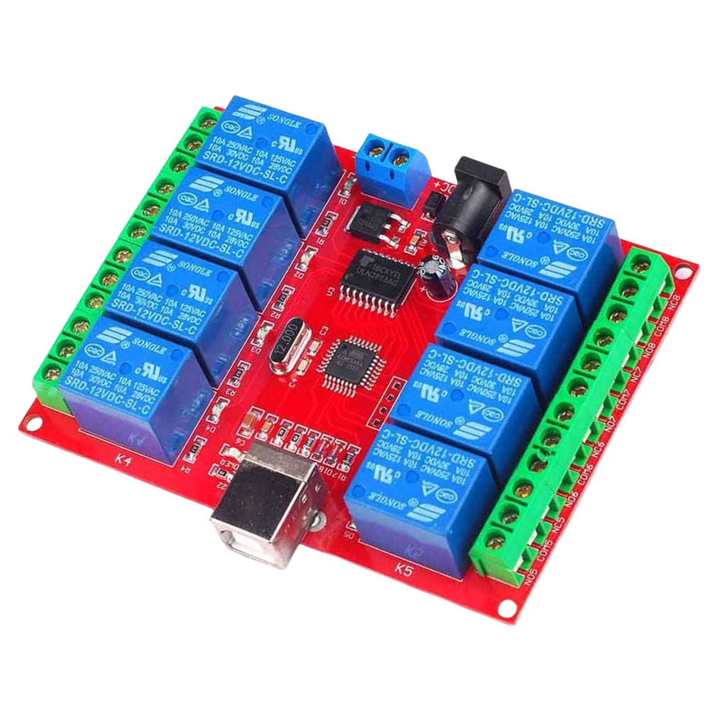 Lerpwige 12V 8 Channel USB Relays Control Switches Programmable ...