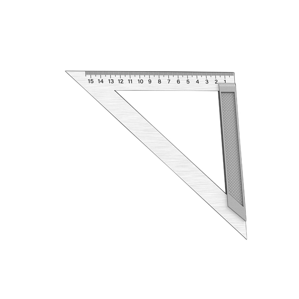 Lerpwige 150mm Portable Stainless Steel Triangles Ruler with Clear ...
