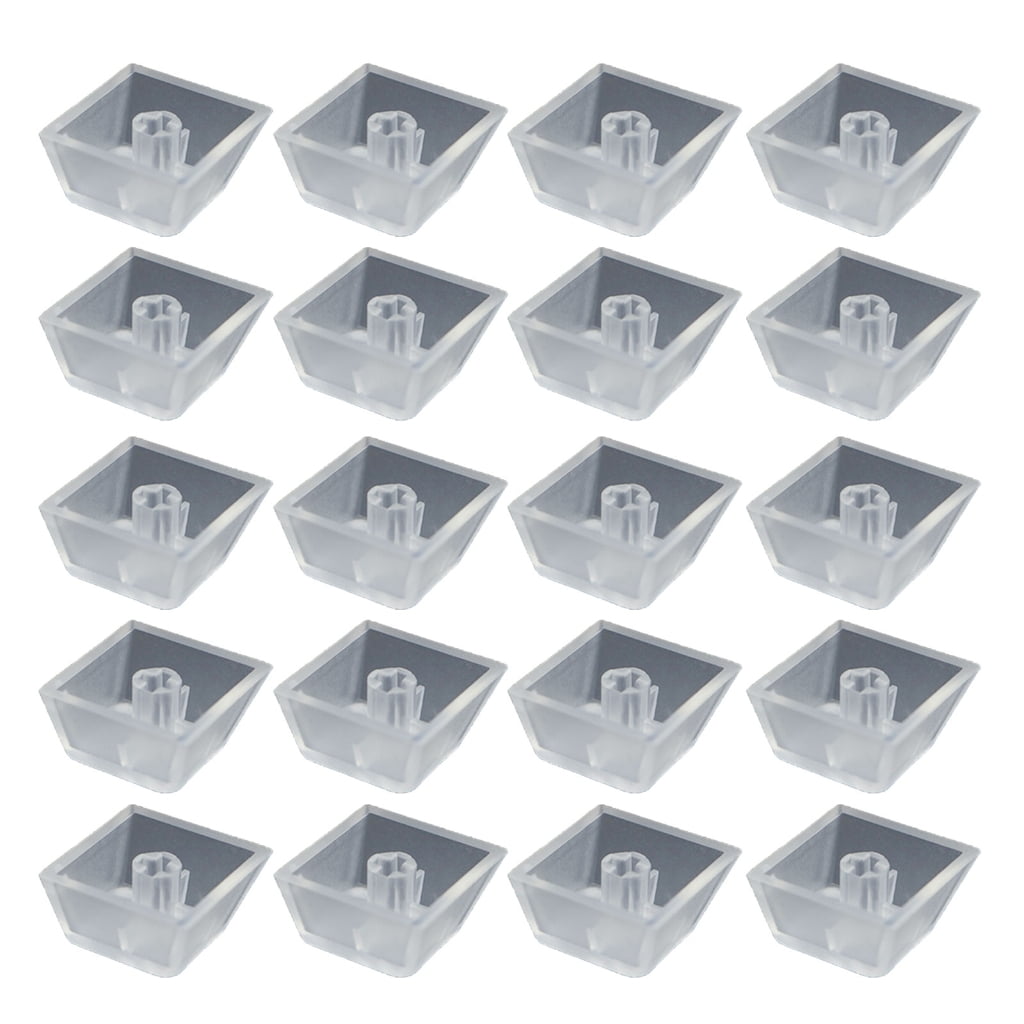 Lerpwige 1U Transparent Mechanical Keyboard Keys Blank Backlit Key Caps ...