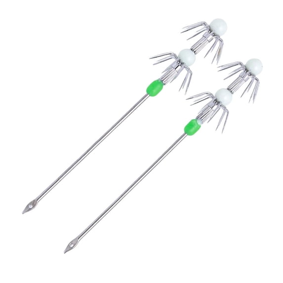 Lerpwige 2Pcs Luminously Squid Jig Hook Double/Single Layer Squid Live ...