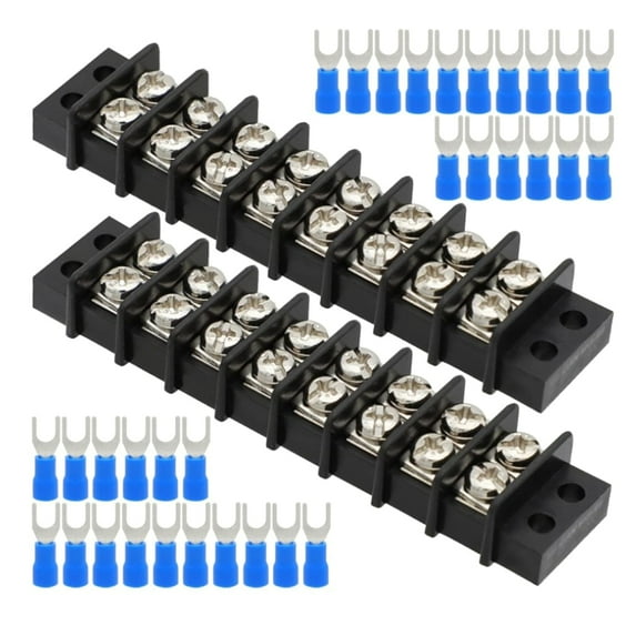 Lerpwige 2Pieces Double Row Screw Terminal Blocks 20-30A For ...